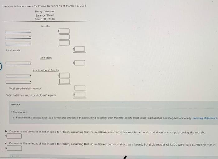Solved Balance Sheets, Net Income Financial information | Chegg.com