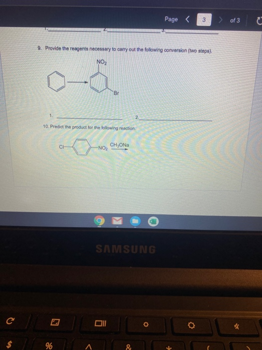 Solved Page of 3 ♡ 9. Provide the reagents necessary | Chegg.com