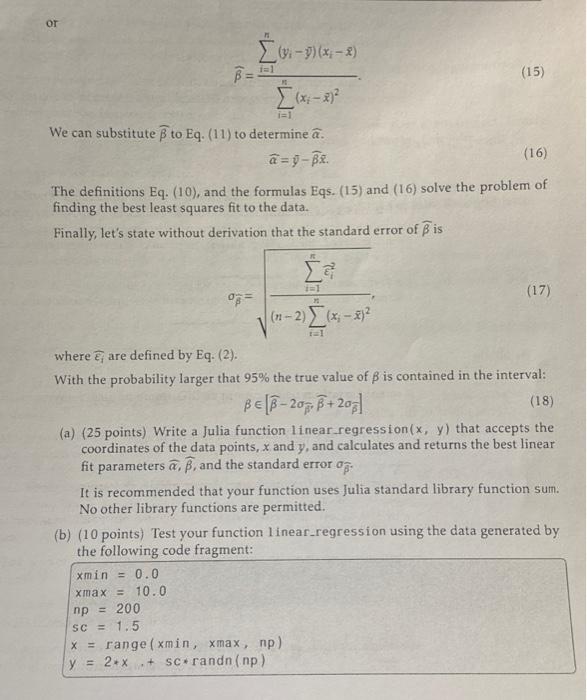 Solved Suppose we observe n data pairs and call them | Chegg.com
