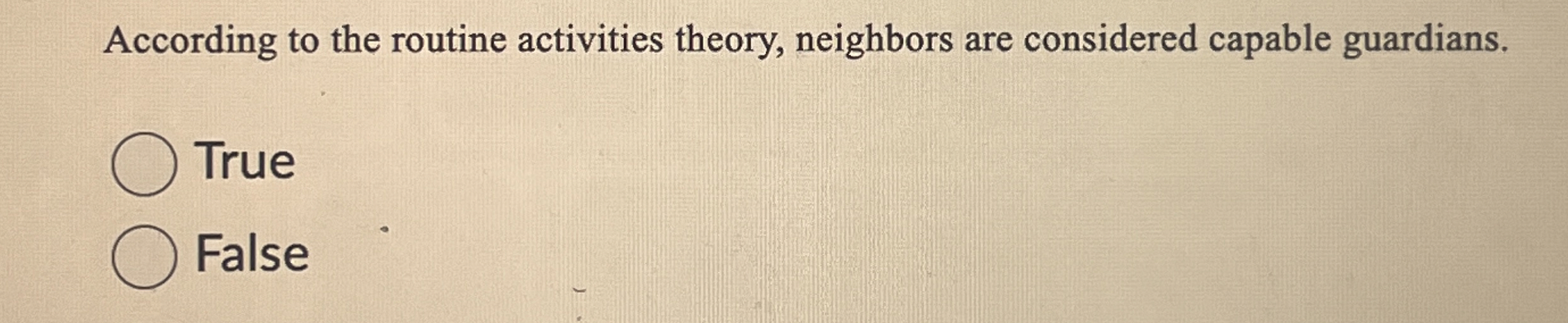 Solved According to the routine activities theory, neighbors | Chegg.com