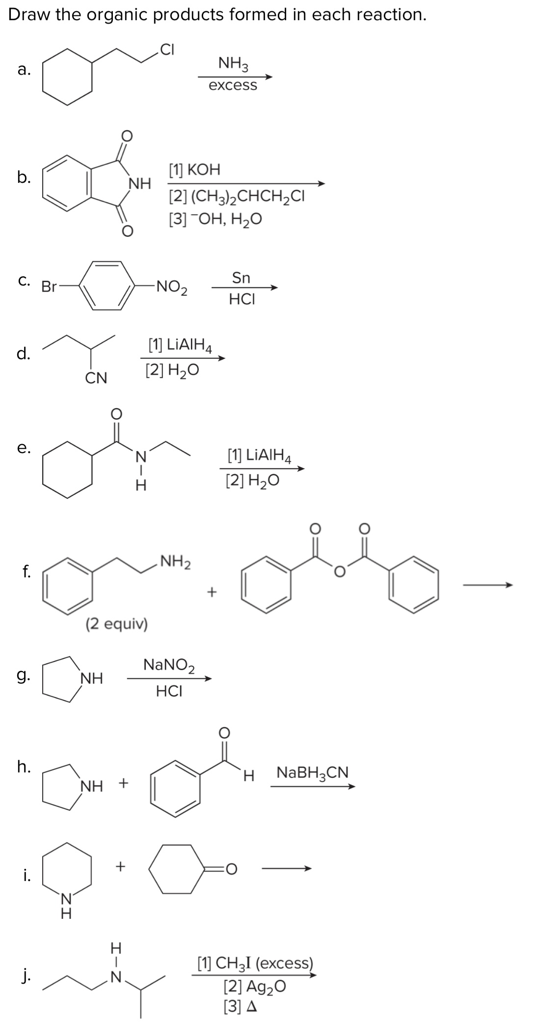 Solved Draw the organic products formed in each reaction. | Chegg.com
