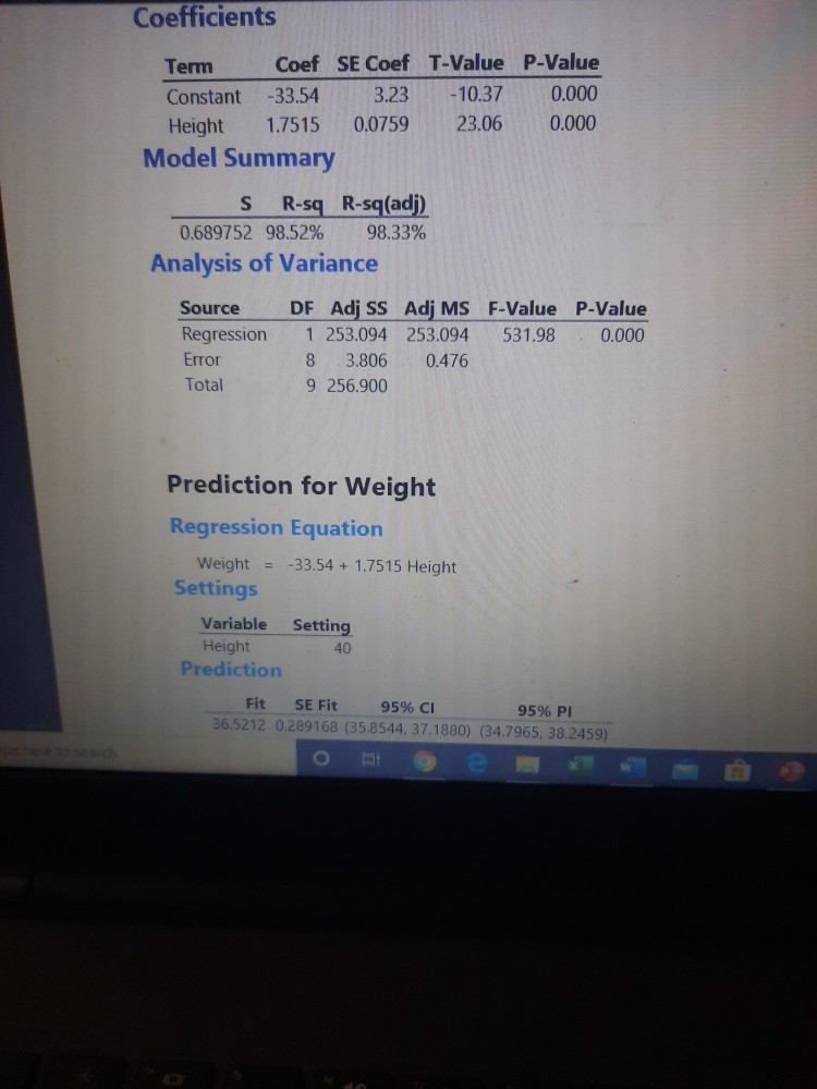 Solved Coefficients Term Coef SE Coef T-Value P-value | Chegg.com