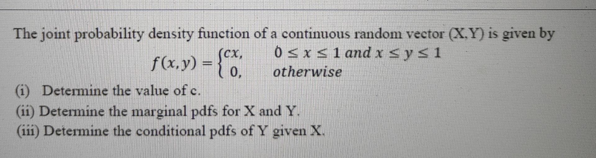 Solved by an EXPERT The joint probability density function of a | Chegg.com