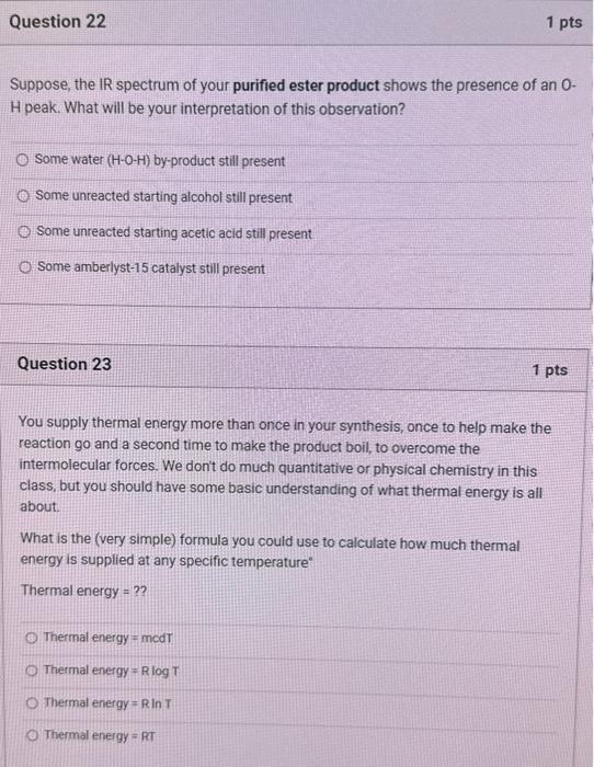 Solved The IR spectrum of the product ester (pentyl acetate) | Chegg.com
