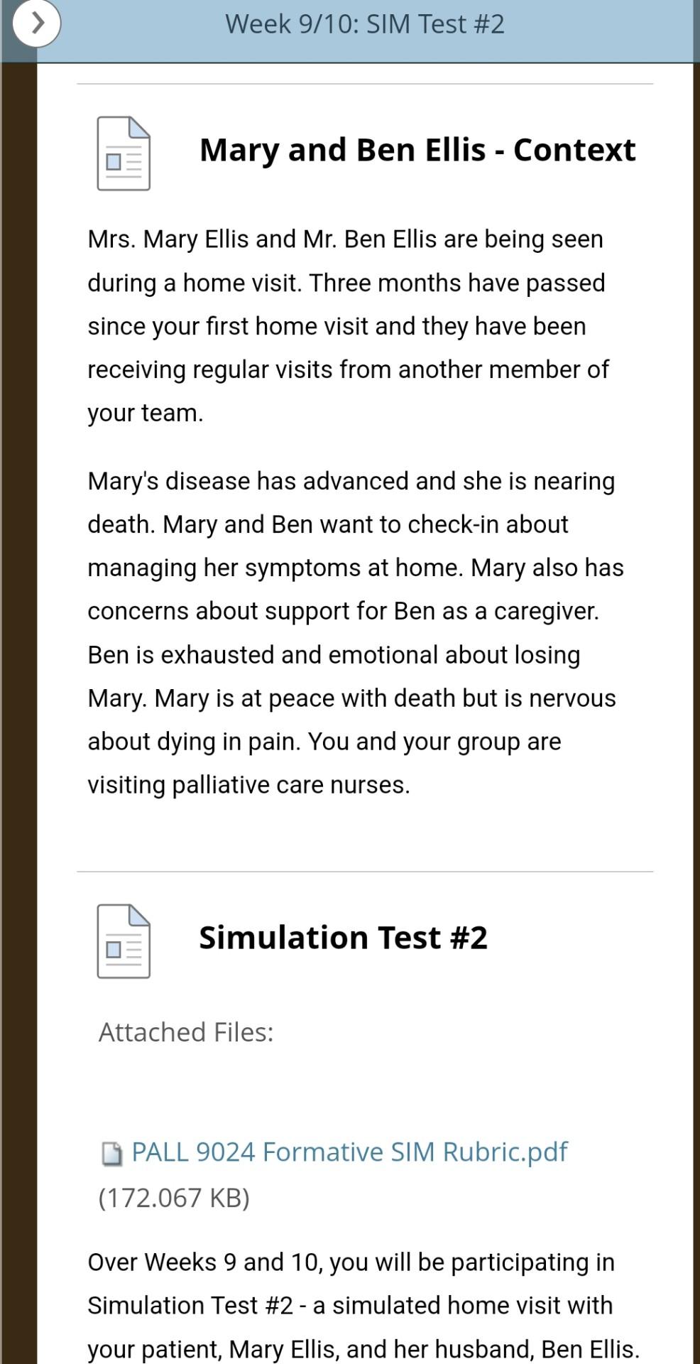 Solved Week 9/10: SIM Test \#2 Mary and Ben Ellis - Context | Chegg.com