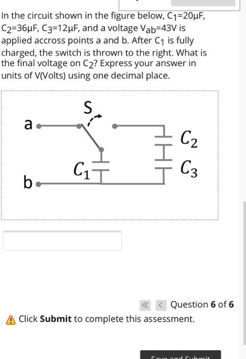 Solved In the circuit shown in the figure below, C1=20uF, | Chegg.com