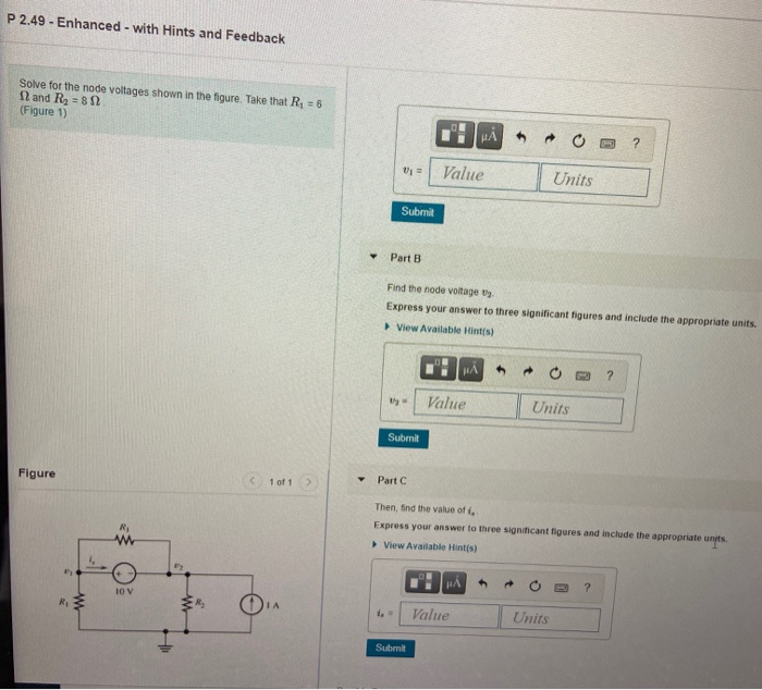 Solved P 2.49 - Enhanced - with Hints and Feedback Solve for | Chegg.com