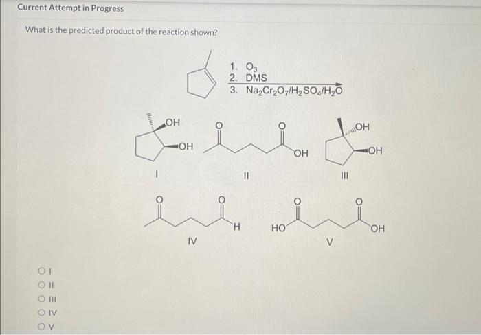 Solved What is the predicted product of the reaction shown? | Chegg.com