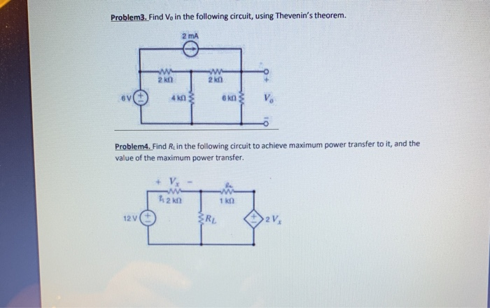 Solved Problem3. Find Vo in the following circuit, using | Chegg.com
