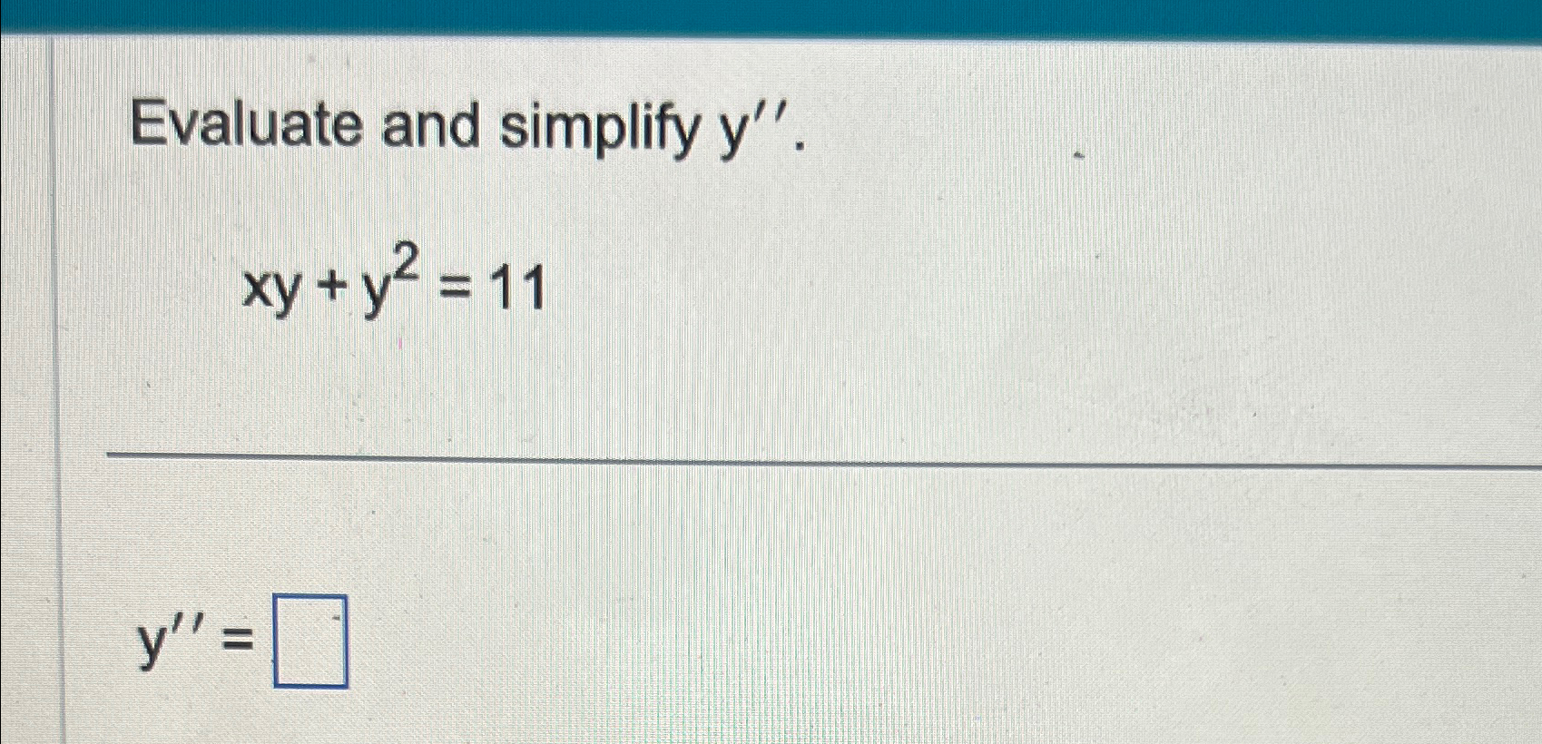 solved-evaluate-and-simplify-y-xy-y2-11y-chegg