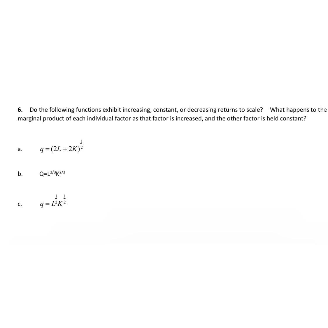 Solved Do the following functions exhibit increasing, | Chegg.com