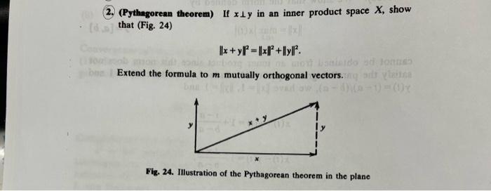 Solved 2. (Pythagorean theorem) If x1y in an inner product | Chegg.com