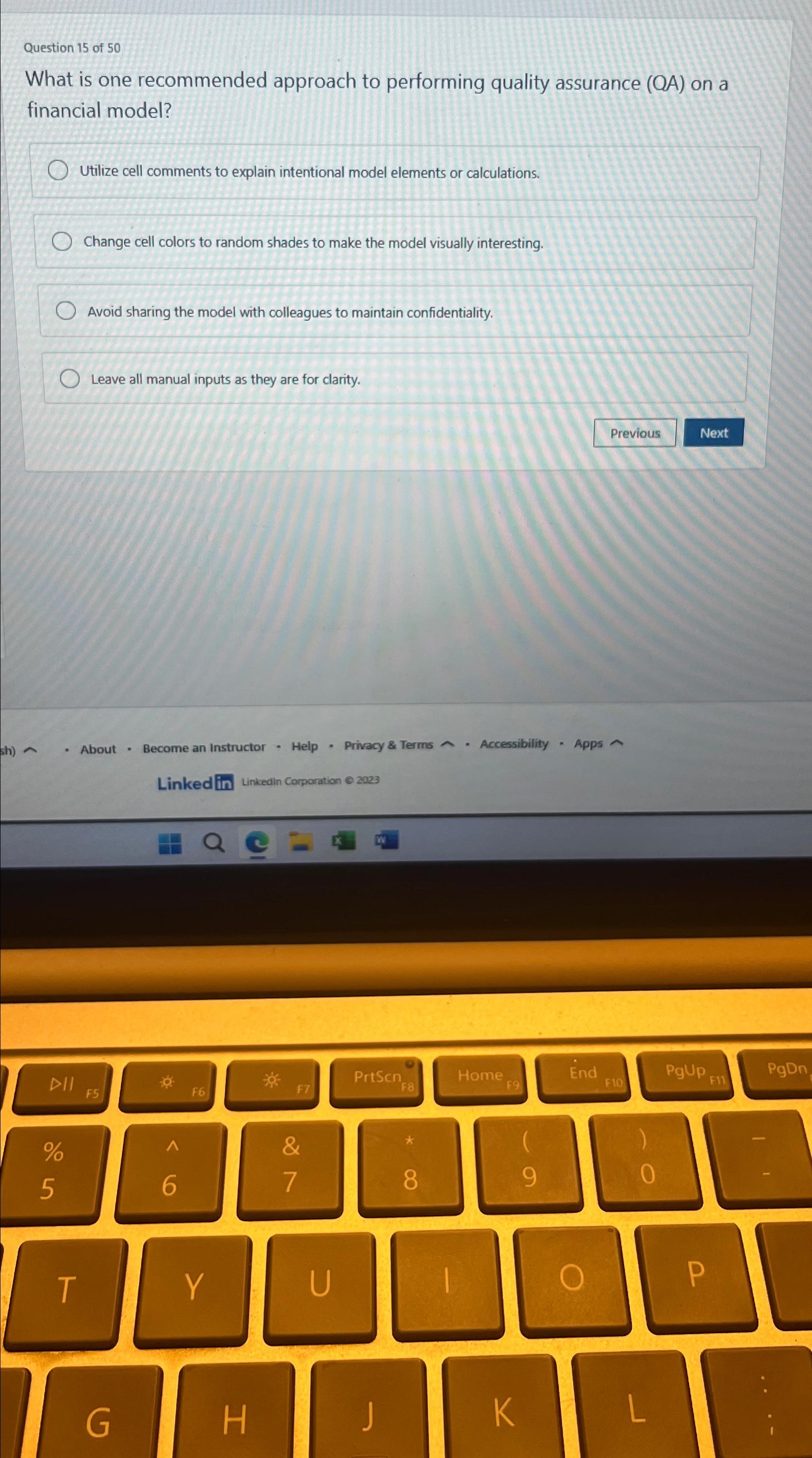 Solved Question 15 ﻿of 50What is one recommended approach to | Chegg.com