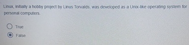 Solved Linux, initially a hobby project by Linus Torvalds, | Chegg.com