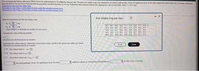 Solved The recommended detaylowance of ren for de fees is 1 | Chegg.com