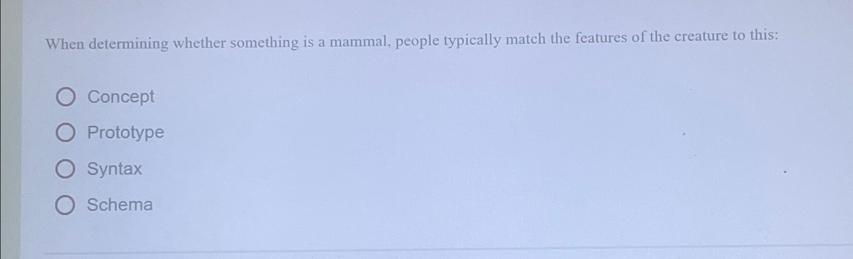Solved When determining whether something is a mammal, | Chegg.com