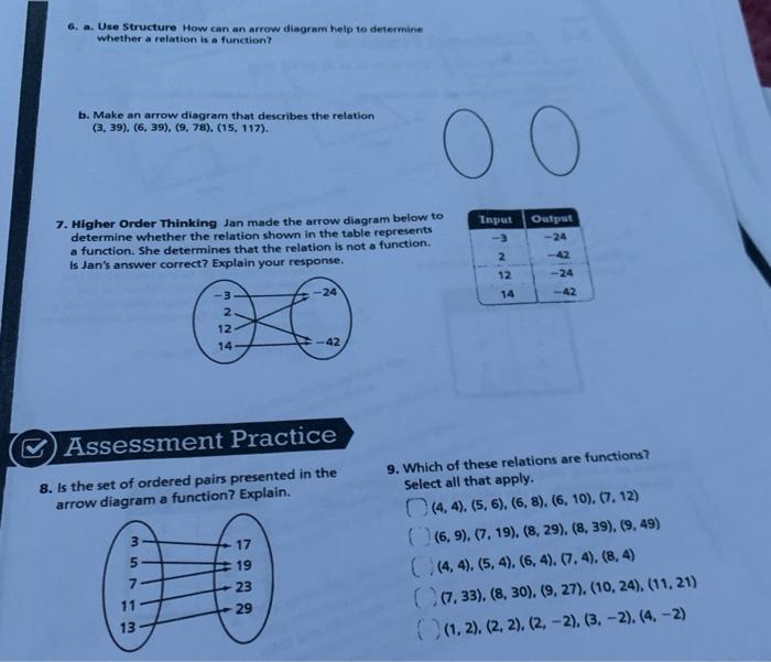 Solved 6. a. Use Structure How can an arrow diagram help to | Chegg.com