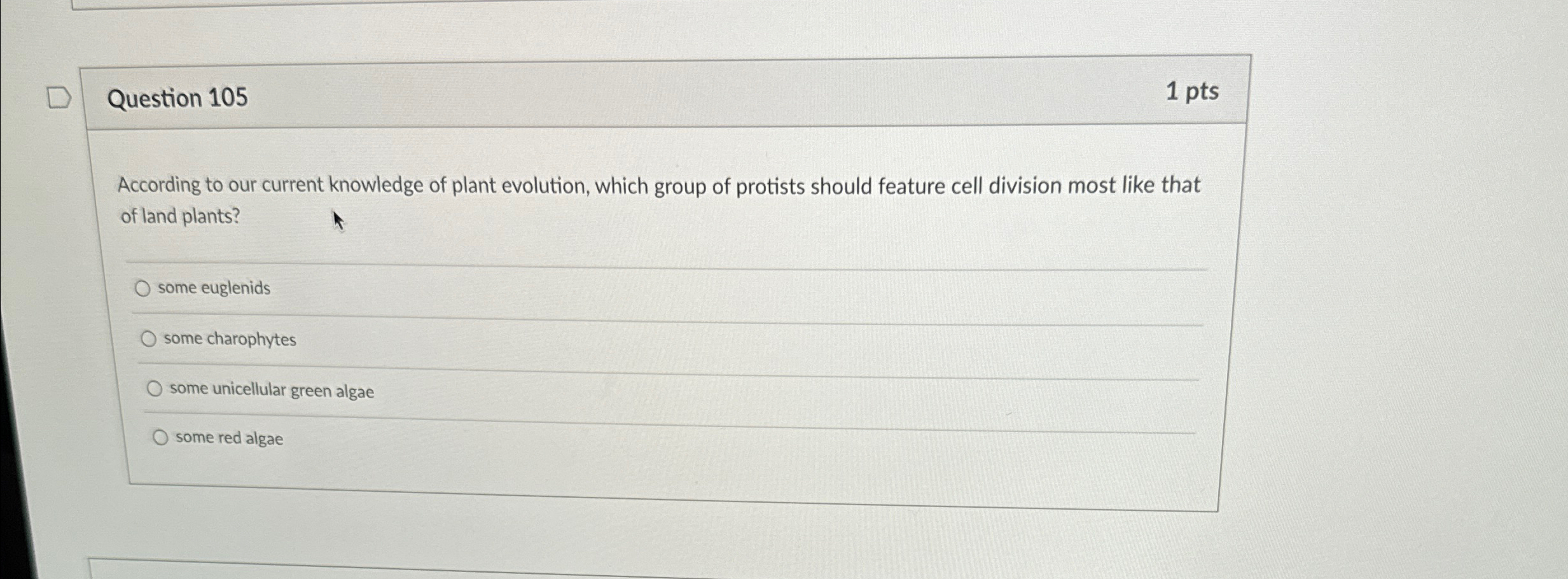 Solved Question 1051 ﻿ptsAccording to our current knowledge | Chegg.com