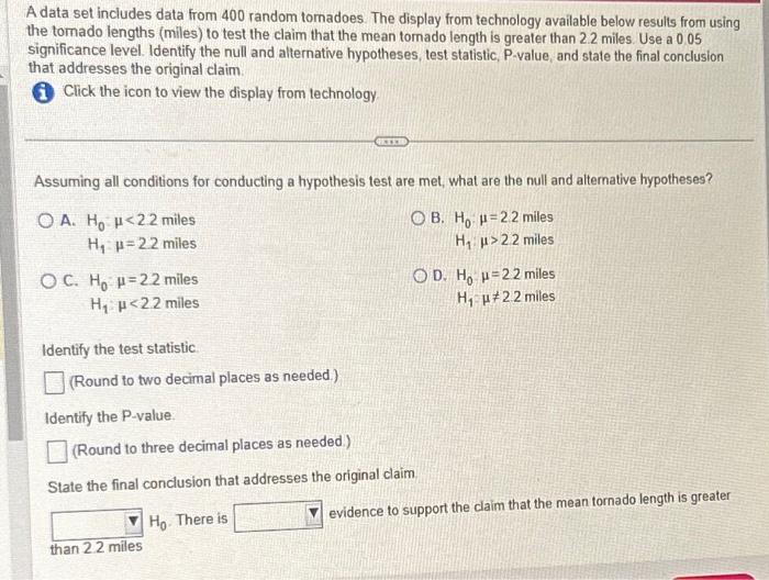 Solved A data set includes data from 400 random tornadoes. | Chegg.com