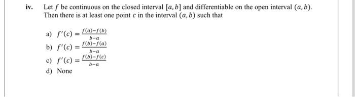 Solved Let ( f ) be continuous on the closed interval ( [a, | Chegg.com