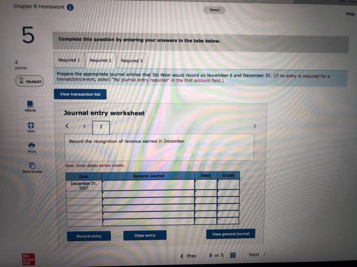 Solved Question 5 - Chapter 6 Homework Connect Chapter 6 | Chegg.com Solved Question 5 - Chapter 6 Homework Connect Chapter 6 | Chegg.com