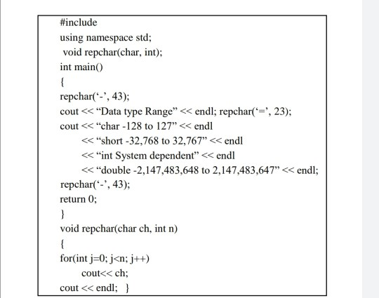 Solved #include using namespace std; void repchar(char, | Chegg.com