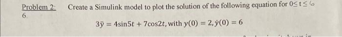 Solved roblem 2: Create a Simulink model to plot the | Chegg.com