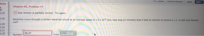 Solved FULL SCREEN EN PRINTER PRINTER VERSION BACK NEXT RCES | Chegg.com