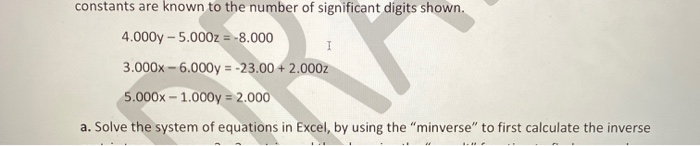 constants are known to the number of significant | Chegg.com