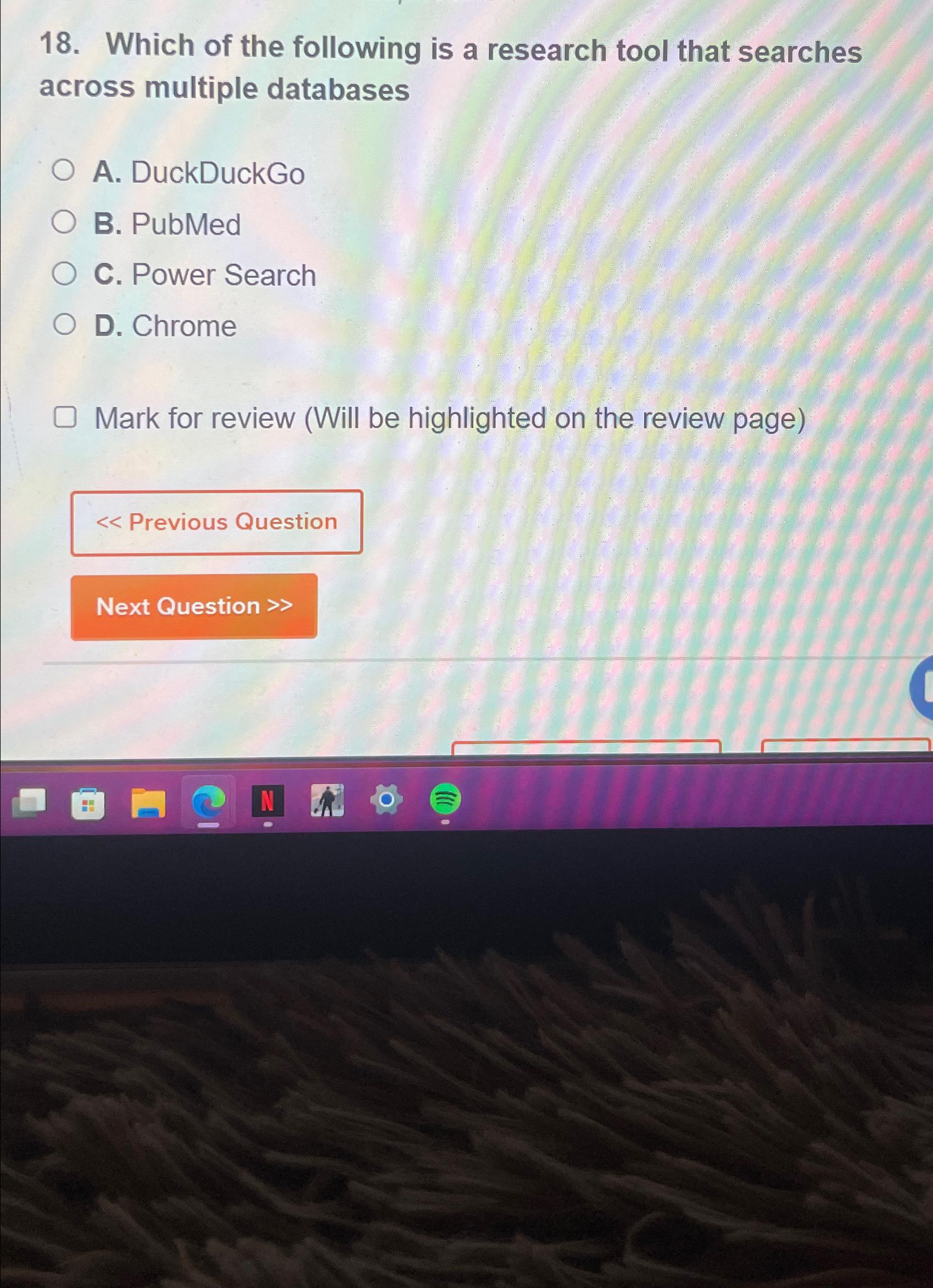 Solved Which of the following is a research tool that | Chegg.com