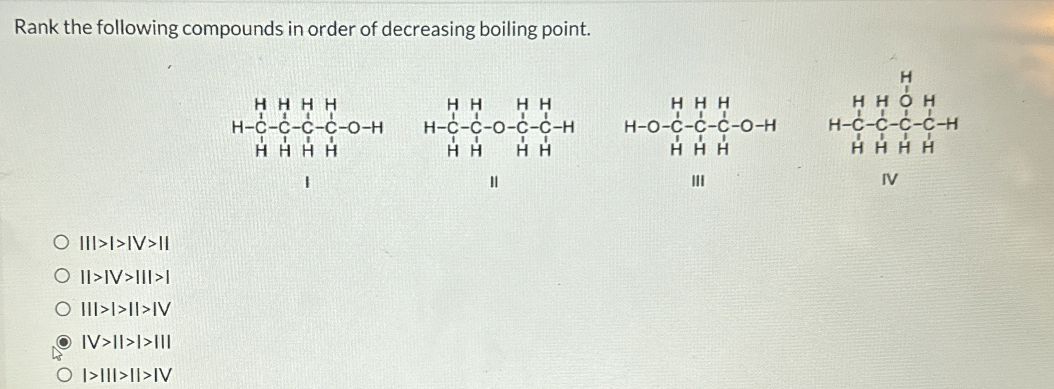 Solved Rank the following compounds in order of decreasing | Chegg.com