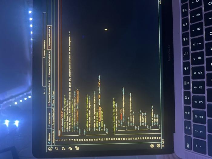 Solved a. Create a css file named Congress.css. You will be | Chegg.com