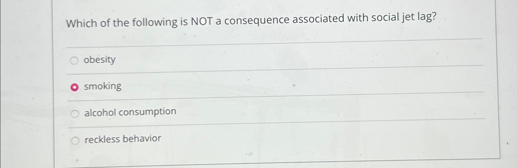 Solved Which of the following is NOT a consequence | Chegg.com