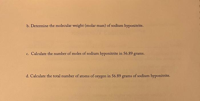 Solved 2. Write out: a. The formula for sodium | Chegg.com