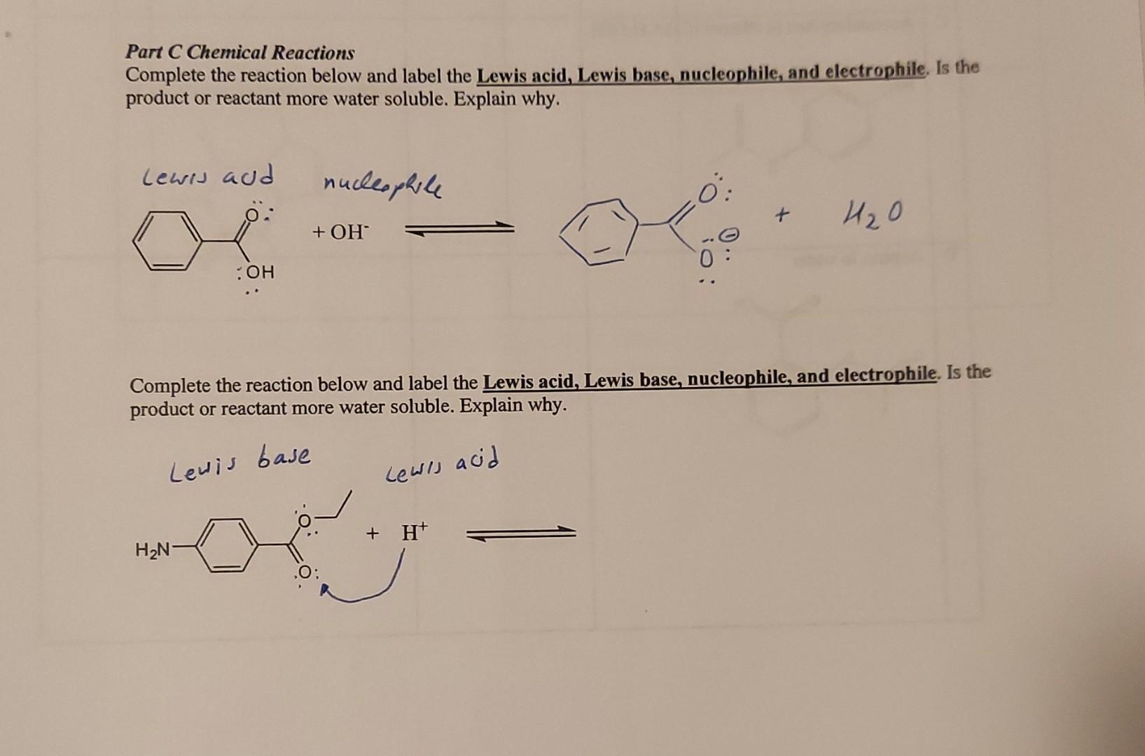Solved Part C Chemical Reactions Complete the reaction below | Chegg.com