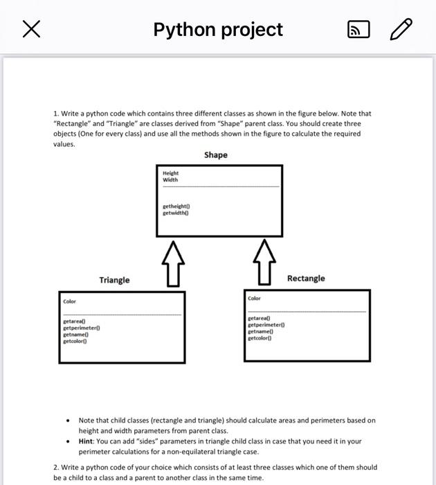Solved X Python Project 1 Write A Python Code Which