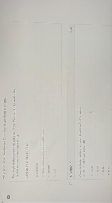 Solved We wish to tect the ciain thut μ>52 at a level of | Chegg.com