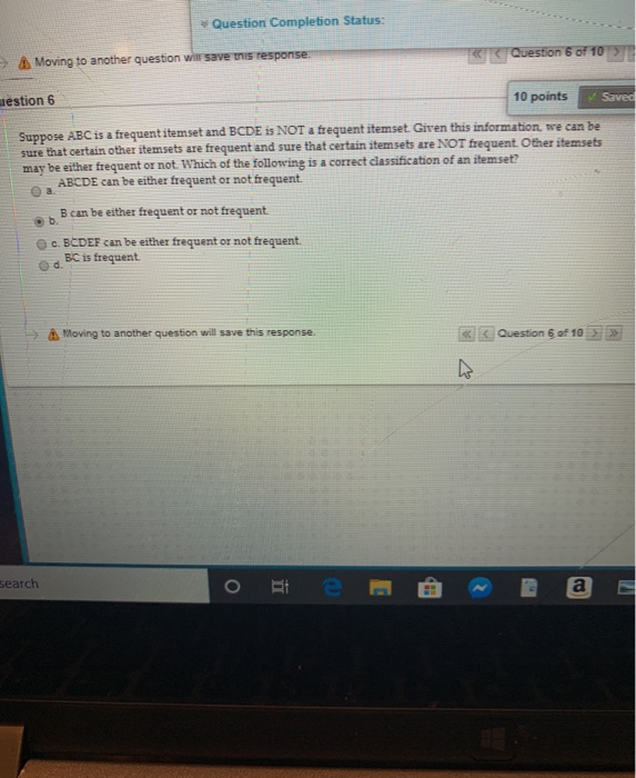 Solved Question Completion Status: Question 6 of 10 > > | Chegg.com
