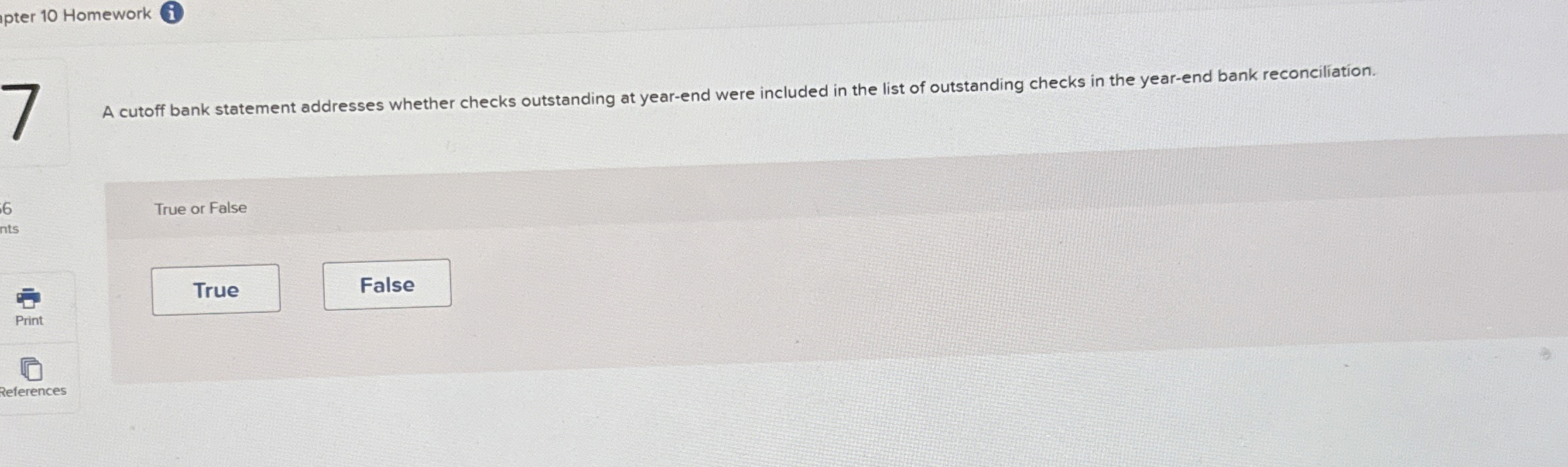 Solved pter 10 ﻿Homework7A cutoff bank statement addresses | Chegg.com