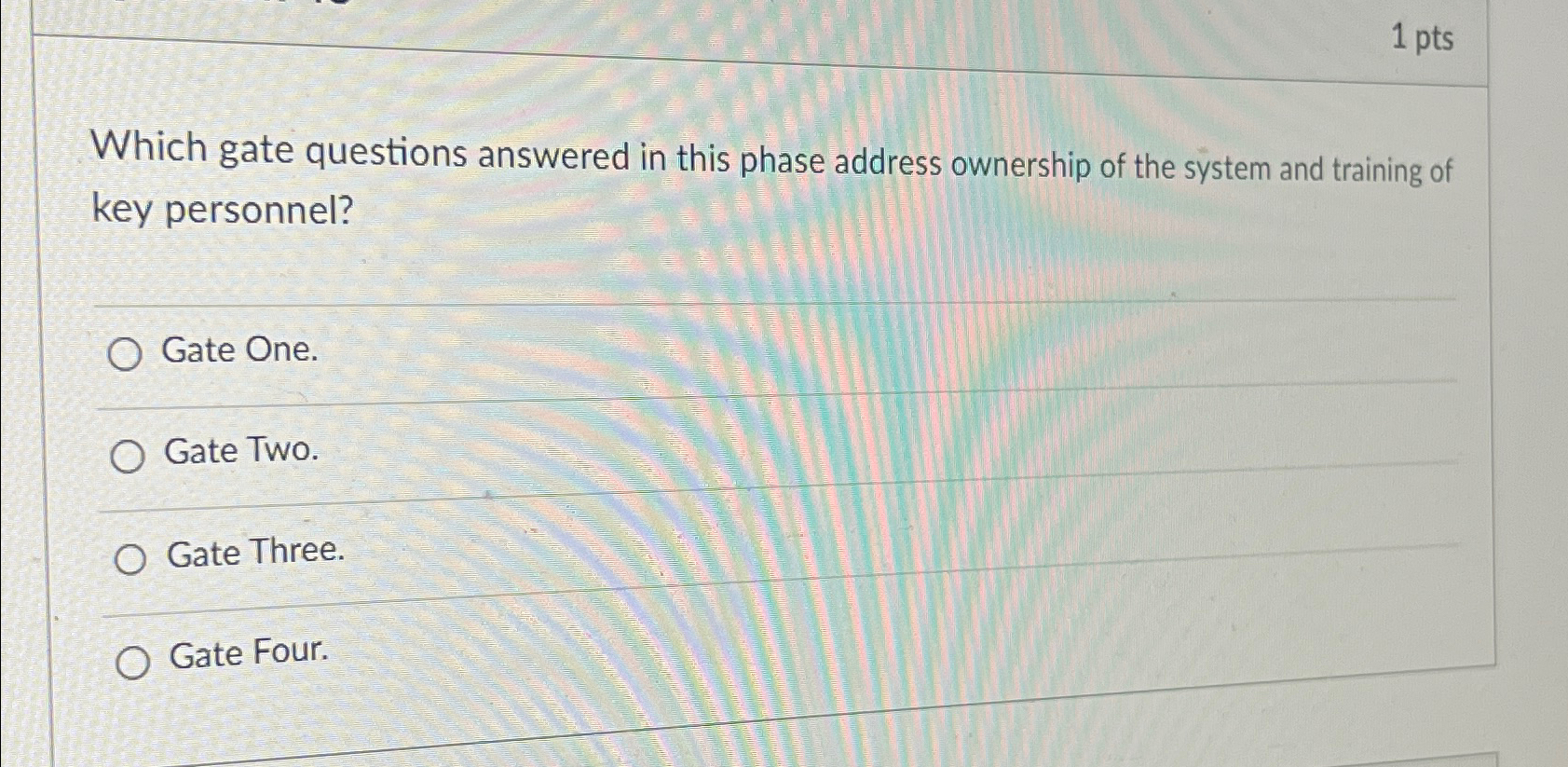Solved 1ptsWhich gate questions answered in this phase | Chegg.com