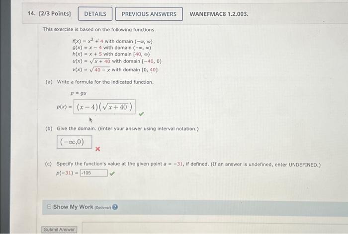 Solved 14. [2/3 Points] DETAILS This exercise is based on | Chegg.com