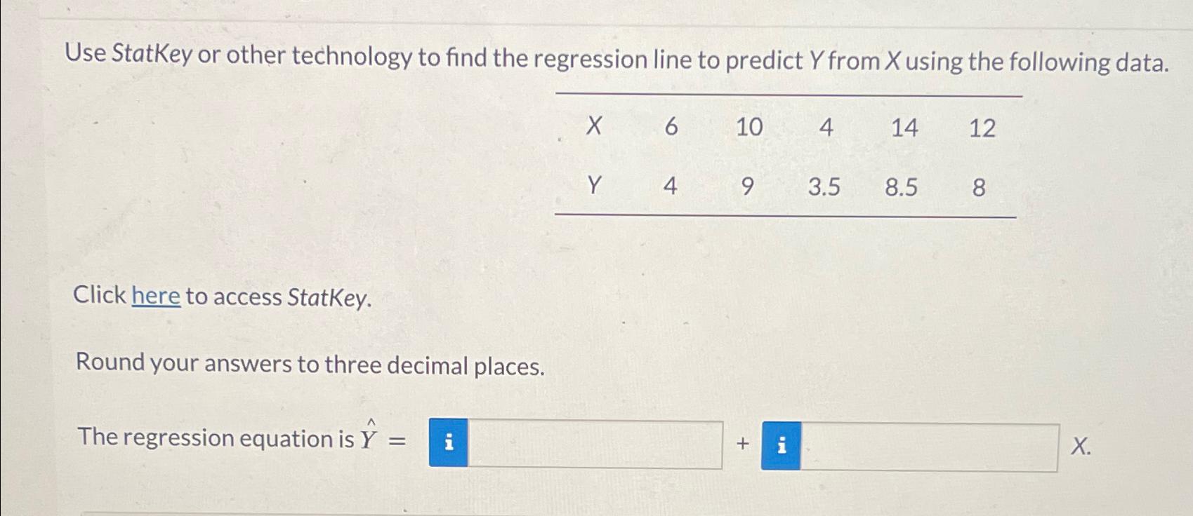 Solved Use StatKey or other technology to find the | Chegg.com