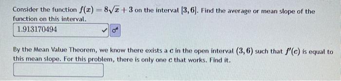 Solved Consider the function f(x)=8x+3 on the interval | Chegg.com