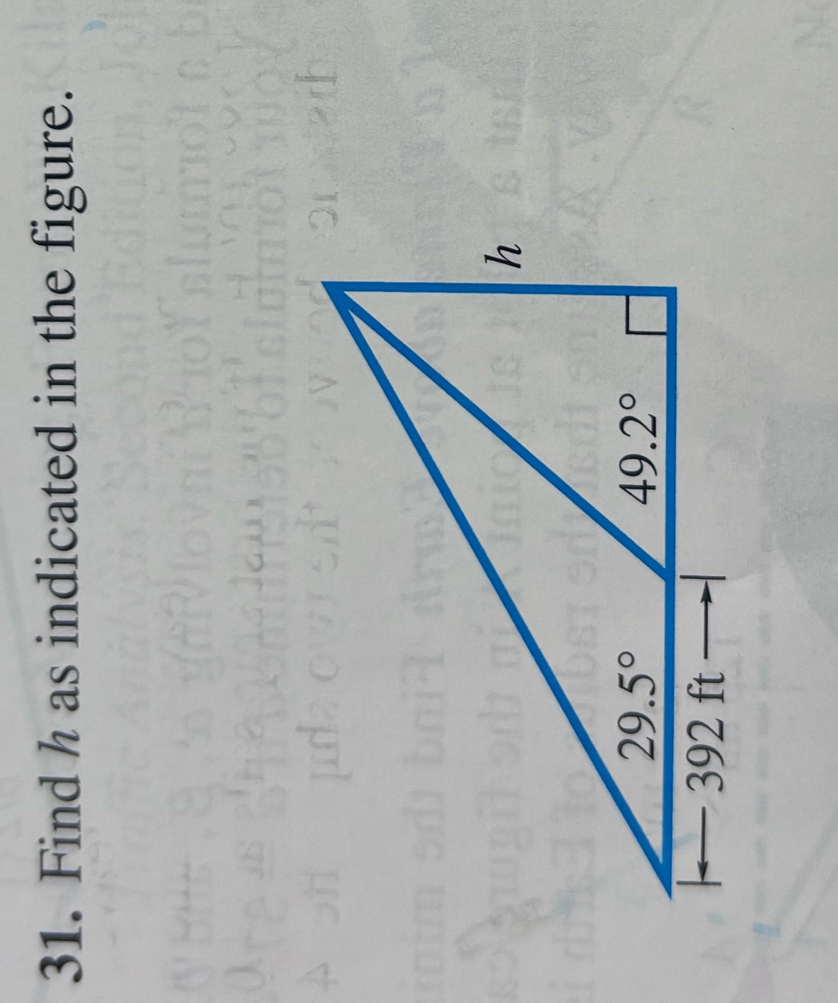 Solved Find h ﻿as indicated in the figure. | Chegg.com