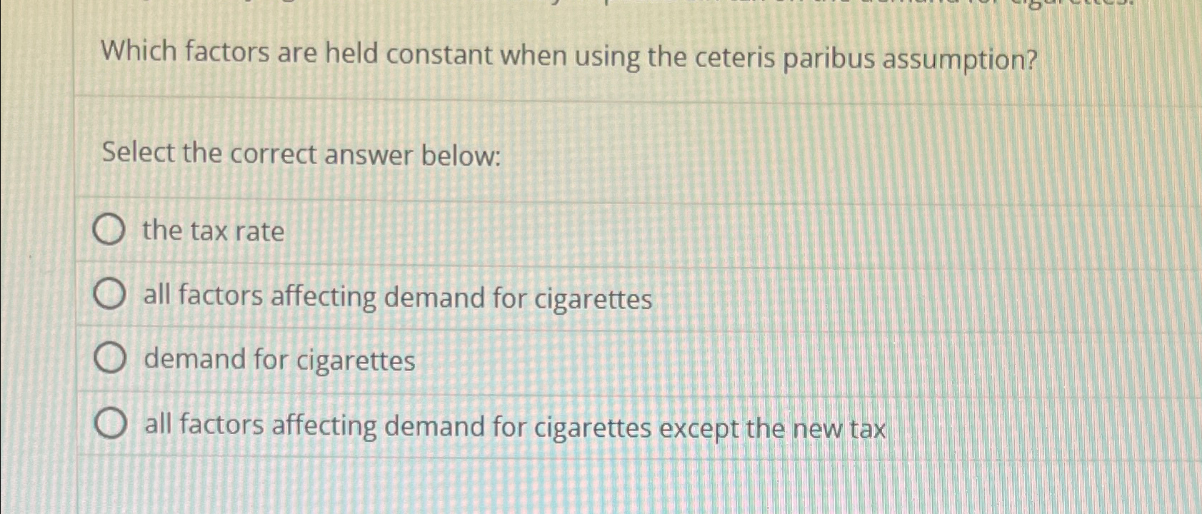 Solved Which factors are held constant when using the | Chegg.com