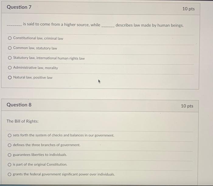 Solved is said to come from a higher source, while describes | Chegg.com