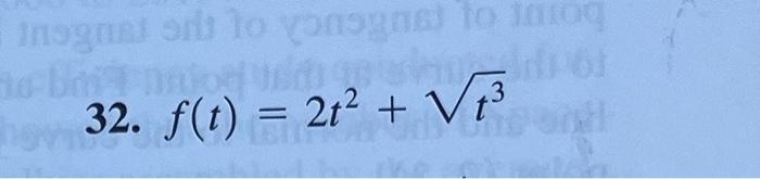 f(t)=2t2+t3 | Chegg.com