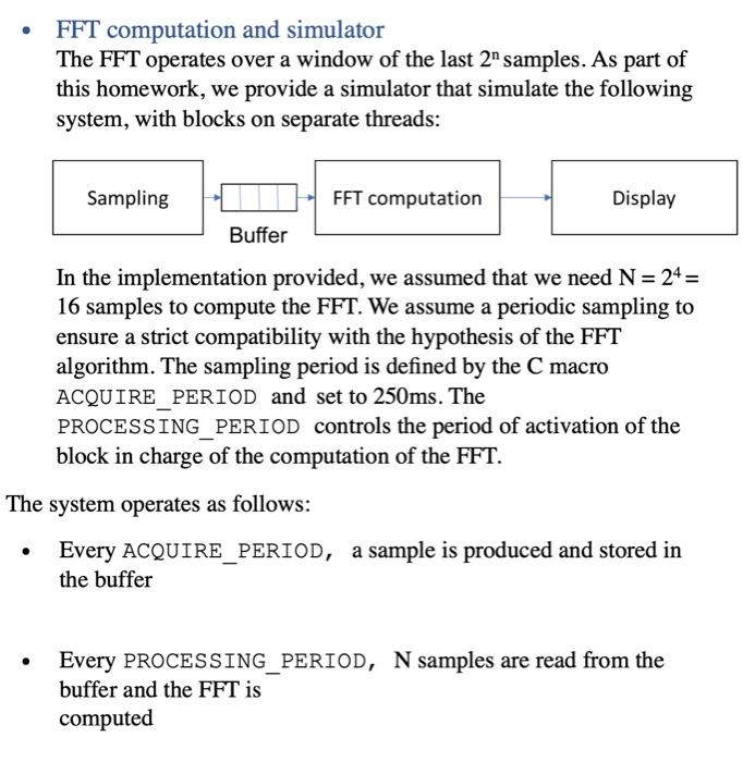 FFT computation and simulator The FFT operates over a | Chegg.com