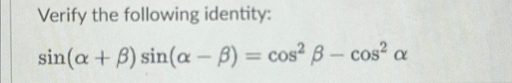 Solved Verify the following | Chegg.com