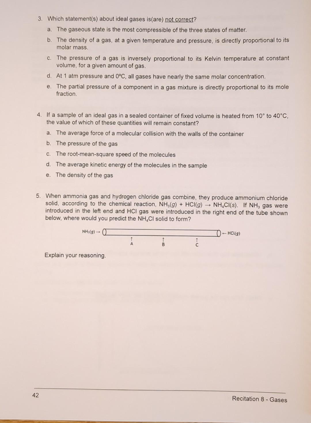 Solved INTRODUCTION This week's activity dealing with gases | Chegg.com